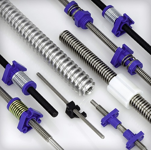 Anti-backlash nuts for lead screws