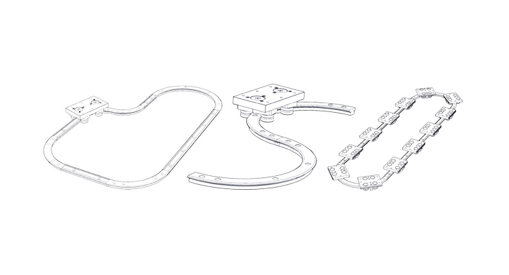 Guide systems that turn corners