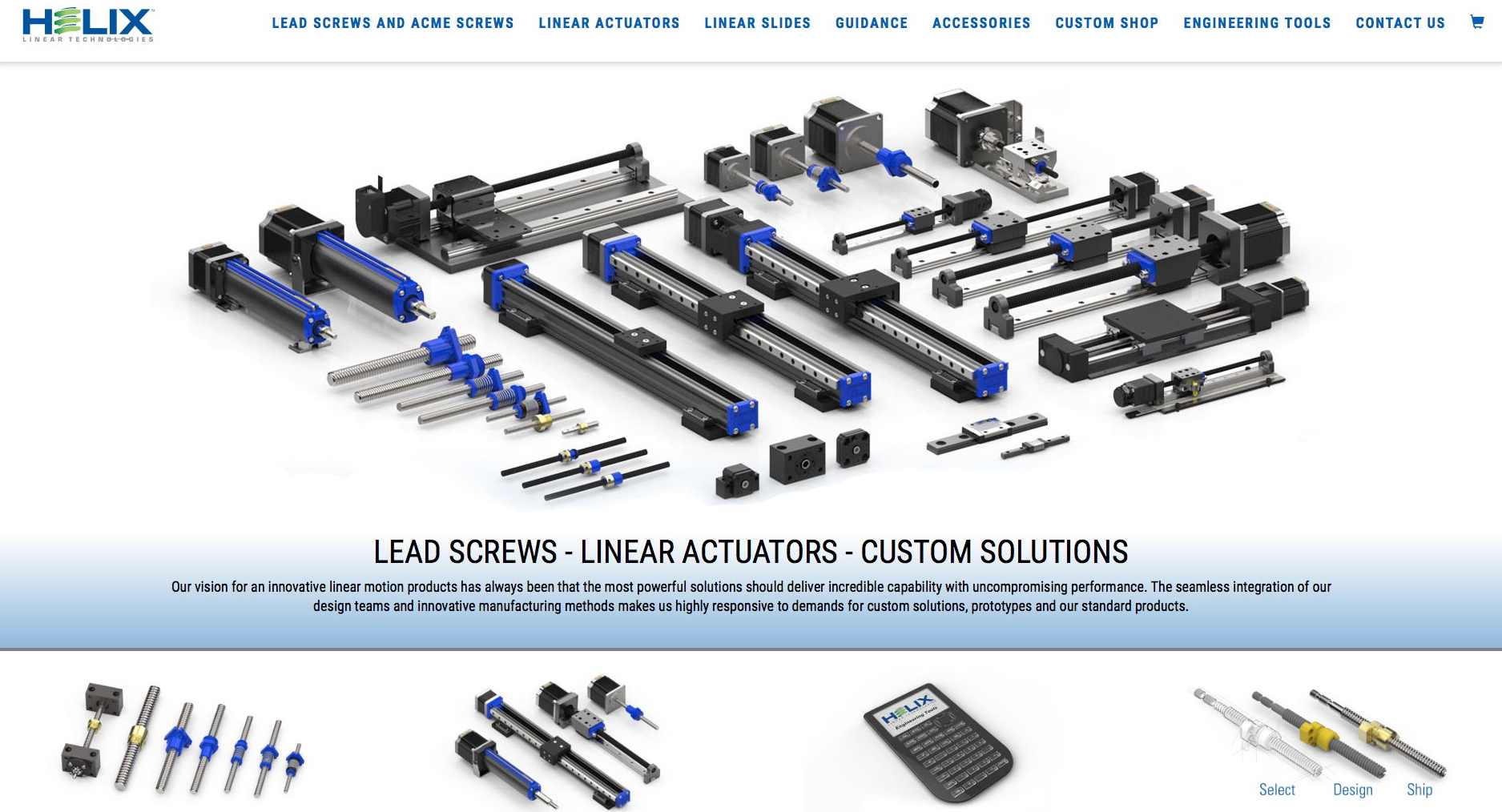 Helix Linear Technologies website — new at helixlinear.com