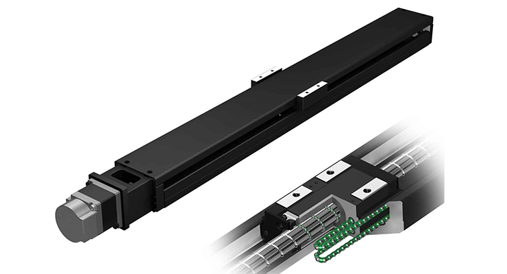Linear actuator provides rigidity and accuracy of a linear stage