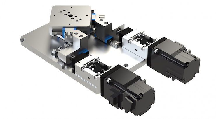 X-Y stage features unique parallel drive configuration